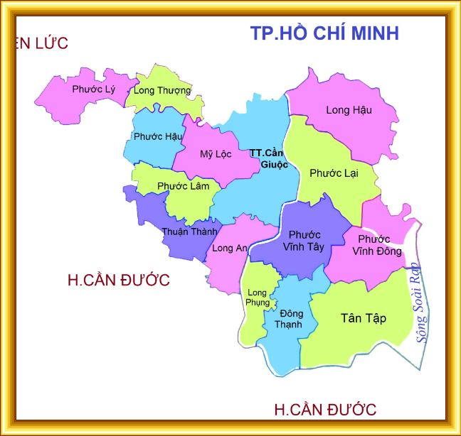 💙Bản đồ các đơn vị hành chính (huyện, thị, thành) của tỉnh Long An – ÔN ...